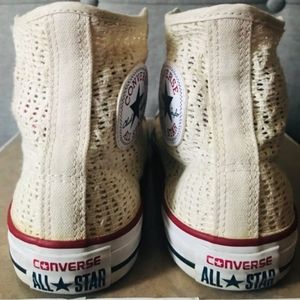 Converse | Shoes | Converse Chuck Taylor Mesh Crochet Cream Hi Top S7 ...